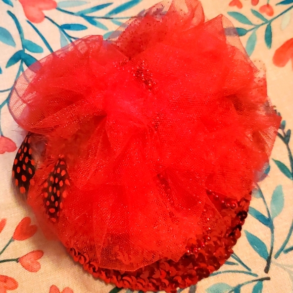 Accessories | Red Hat Topper | Poshmark
